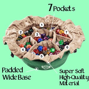 Cardkingpro Immense Dice Bags With Pockets - Capacity 150+ Dice - Great ...
