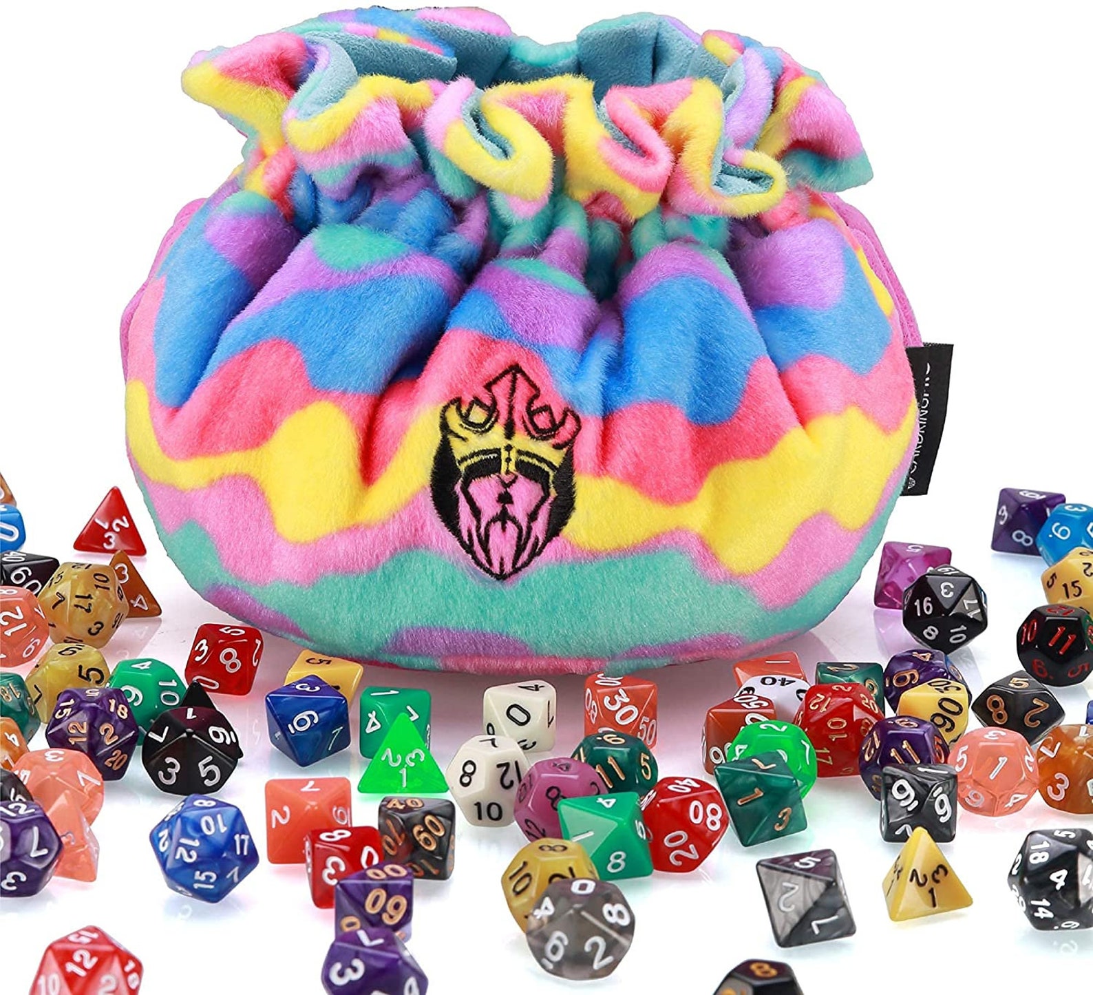 Dice Bag With 15 Pockets Rainbow/pink Capacity 200 Dice - Etsy