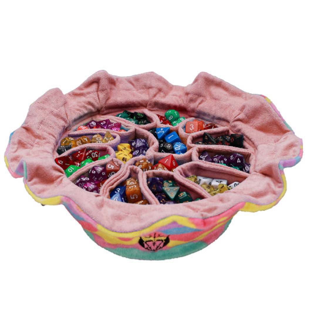 Dice Bag With 15 Pockets Rainbow/pink Capacity 200 Dice - Etsy