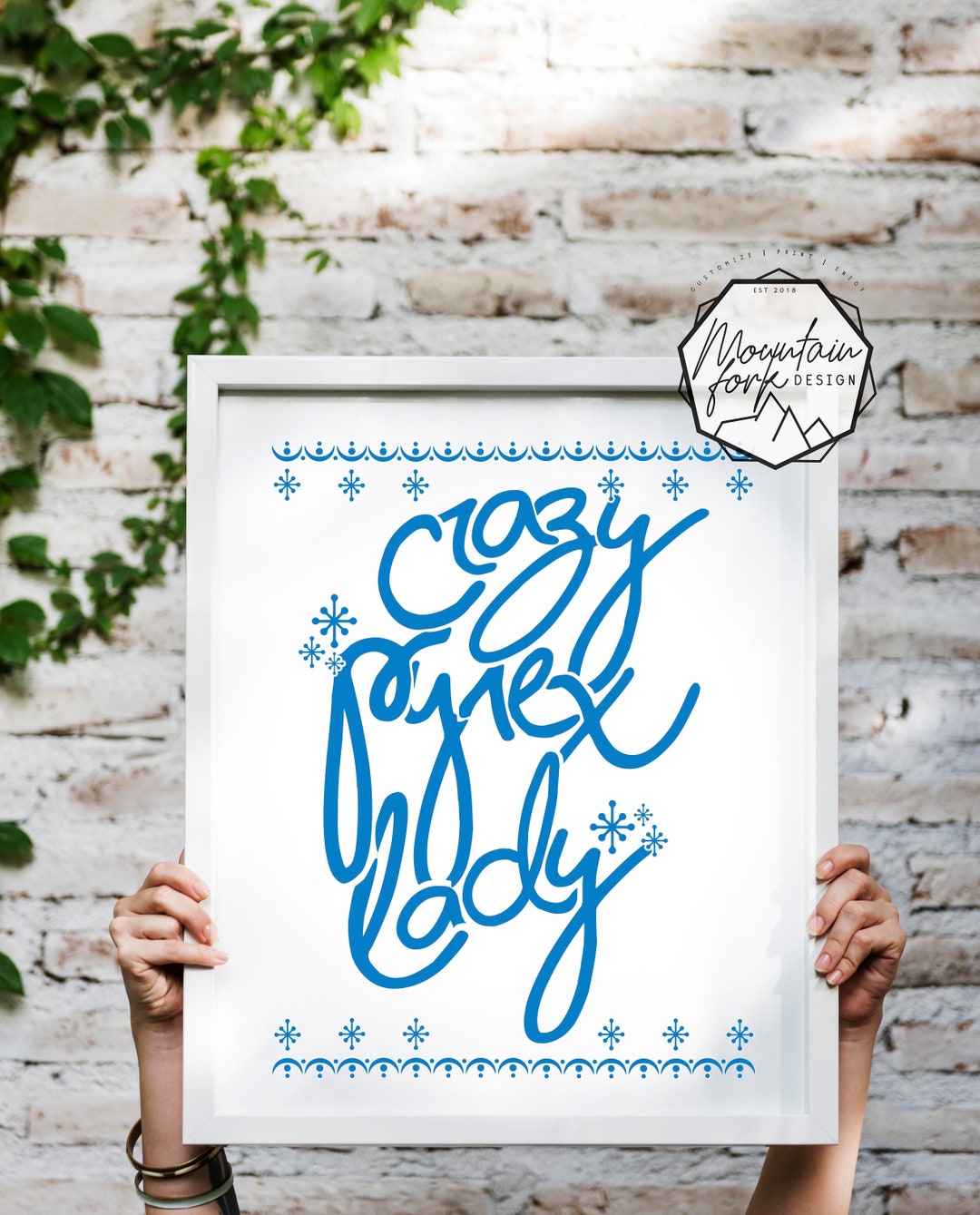 Snowflake Garland Pyrex, Crazy Pyrex Lady Svg/clip Art - Etsy