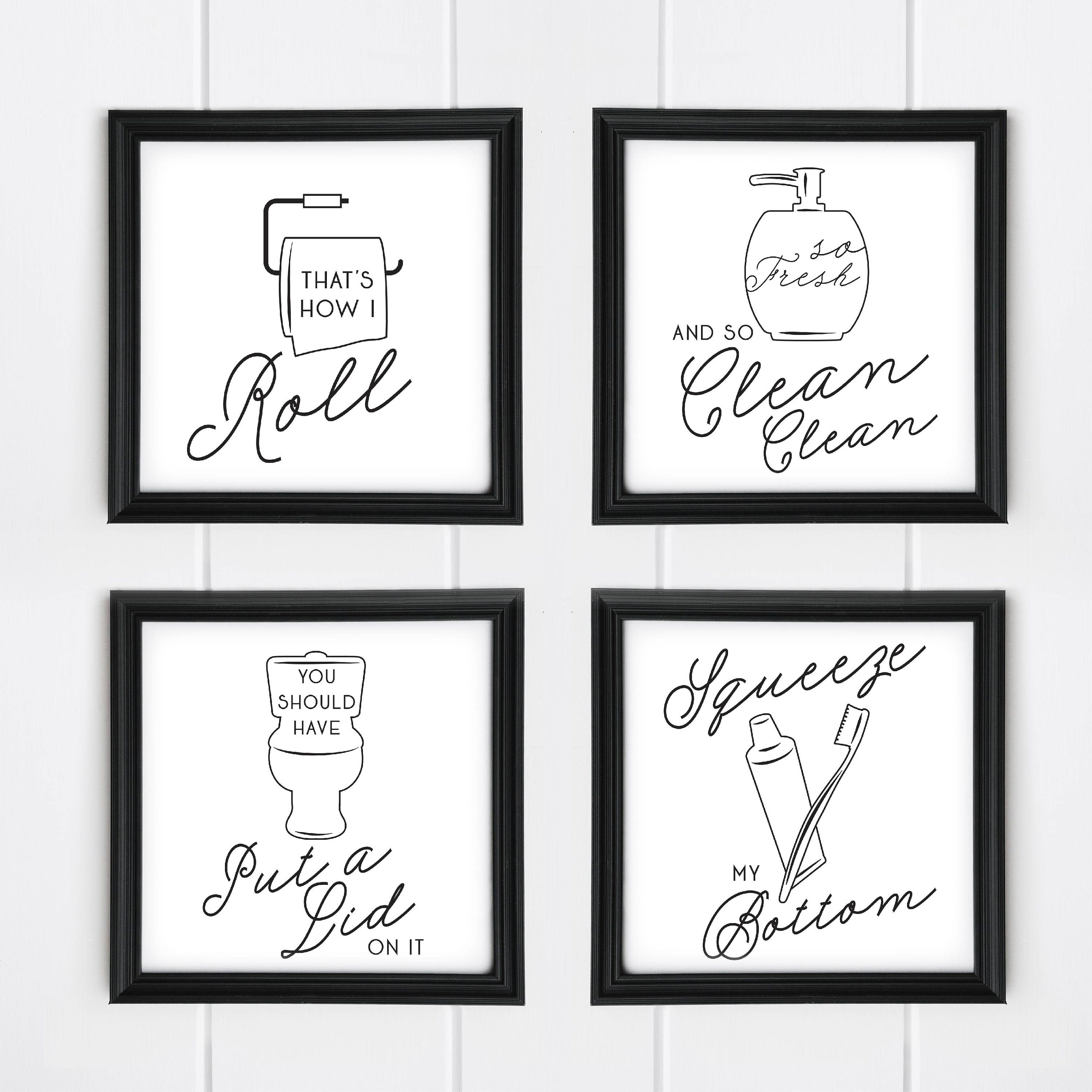 Bathroom Break Sign squeeze My Bottom INSTANT PRINT Funny, Chalk Style ...