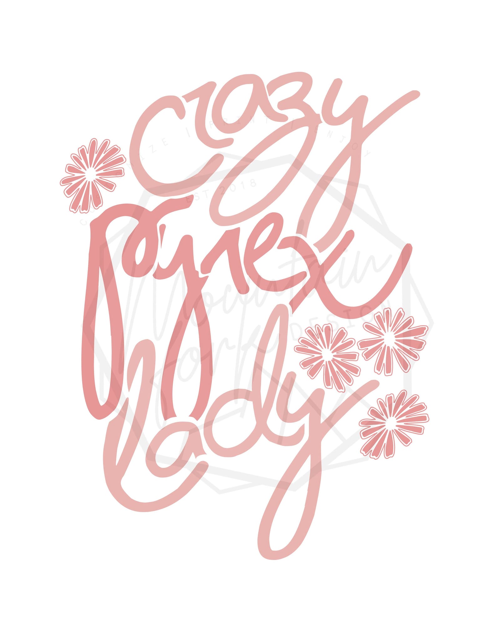 Pink Daisy Pyrex, Crazy Pyrex Lady Svg/clip Art - Etsy