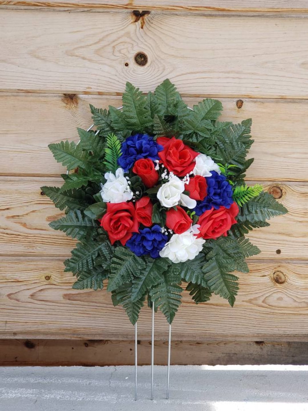 Patriotic Spirit 15 Inch Memorial Wreath - Etsy