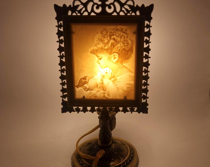 Porcelain Lithophane Lamp Victorian Girl and the Song Bird - Etsy