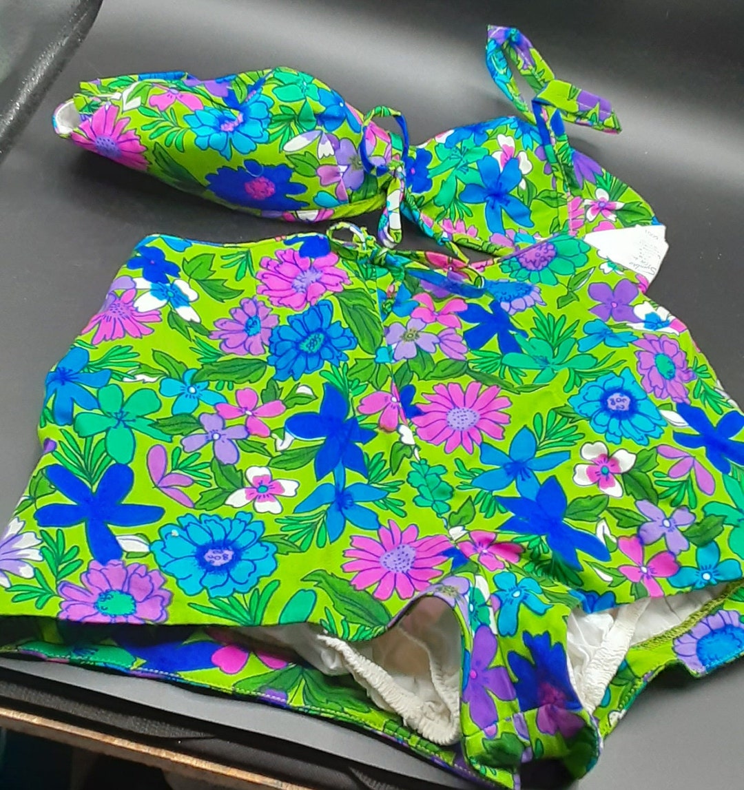 Vintage Symbra Ette Bikini Top Size 30EE and Bottoms Size 8 Lined With ...