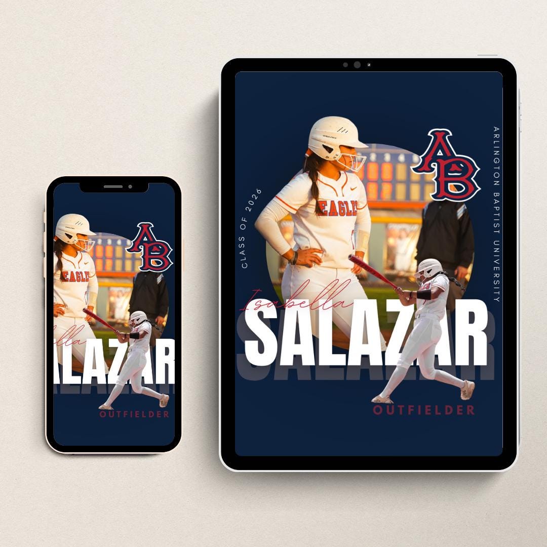 Custom College Sports Commitment Graphic: Social Media Announcement - Etsy