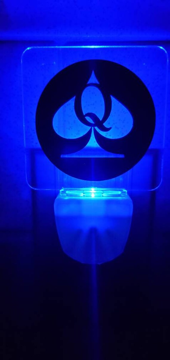 Queen of Spades LED Night Light for Bathroom Bedroom etc. | Etsy