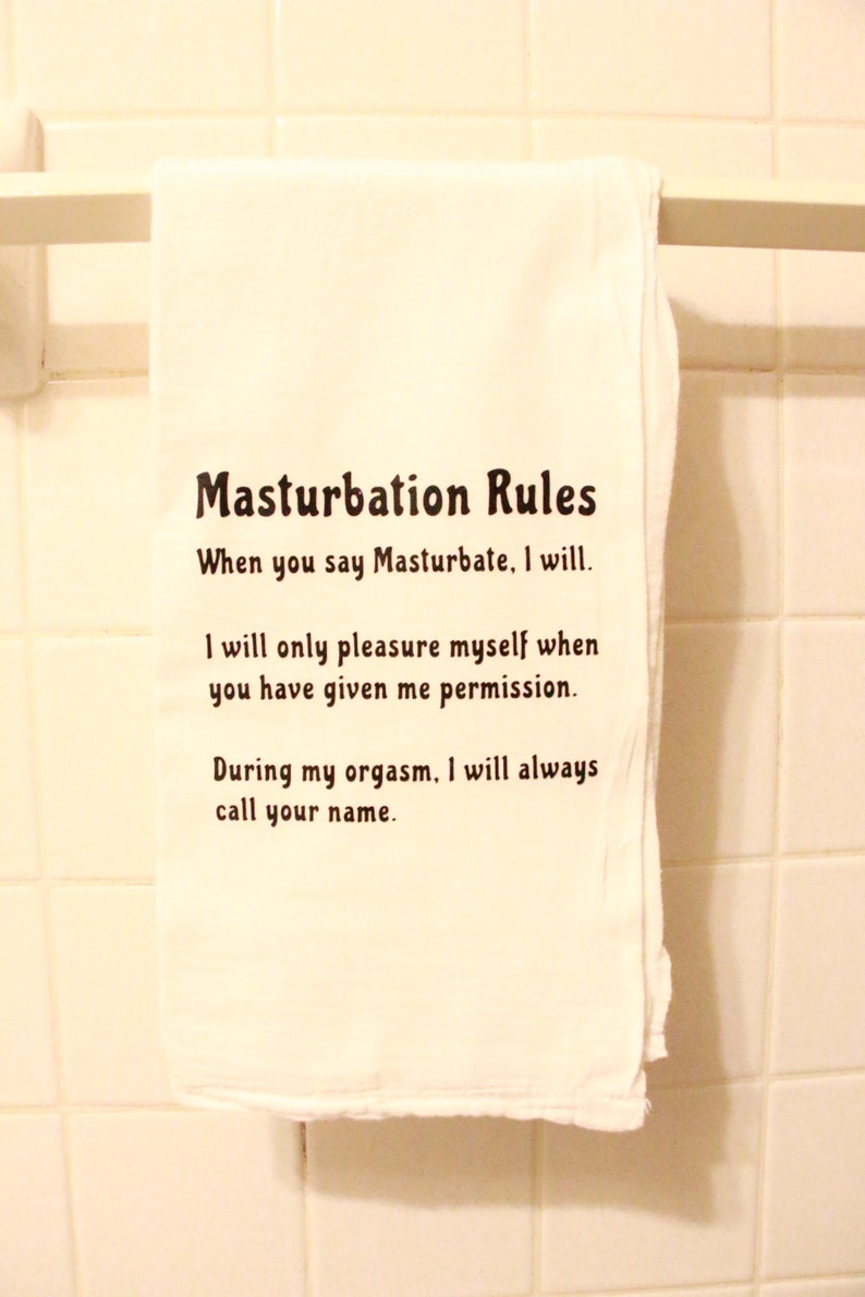 Masturbation Rules Towel Kinky T For Lovers Bdsm Rules Etsy