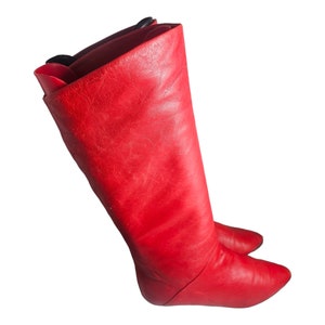 Vintage Red Hot Leather Boots Size 8 M Red Riding Boots - Etsy