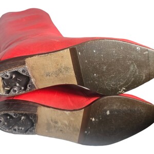 Vintage Red Hot Leather Boots Size 8 M Red Riding Boots - Etsy