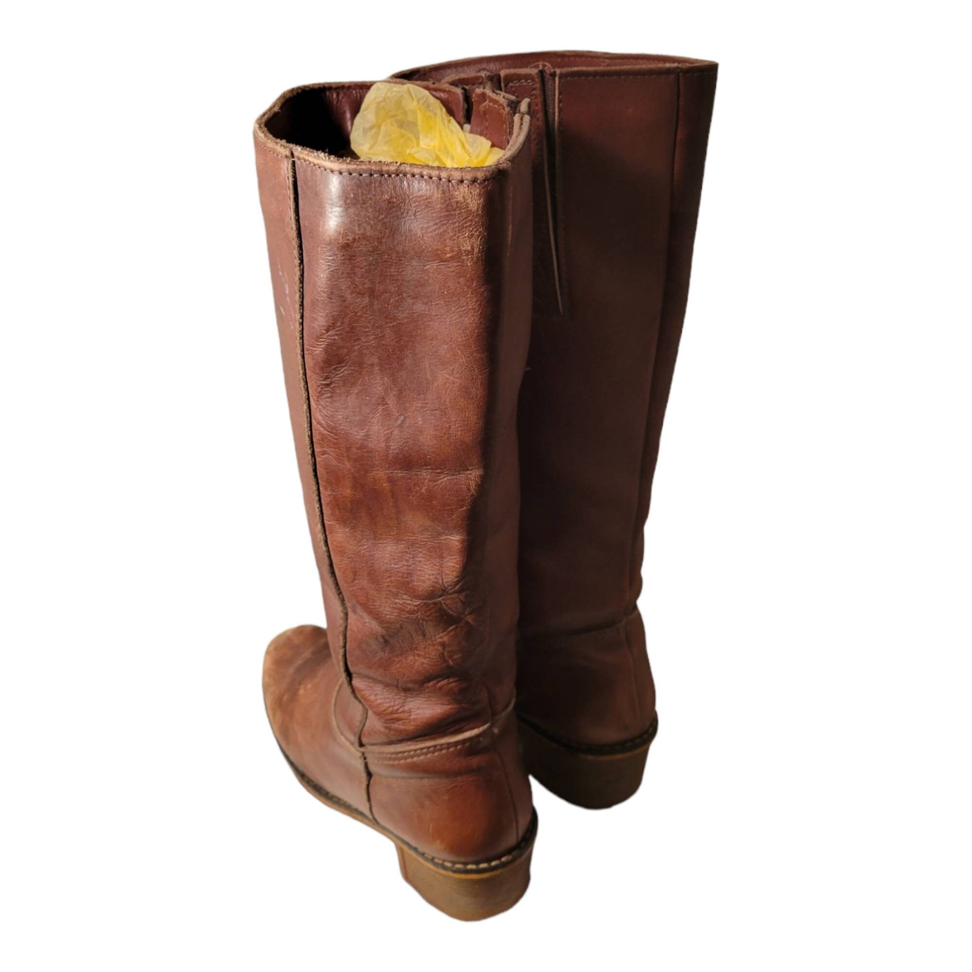 Vintage LL BEAN Calf Boots Blondo Leather Shearling Lined - Etsy