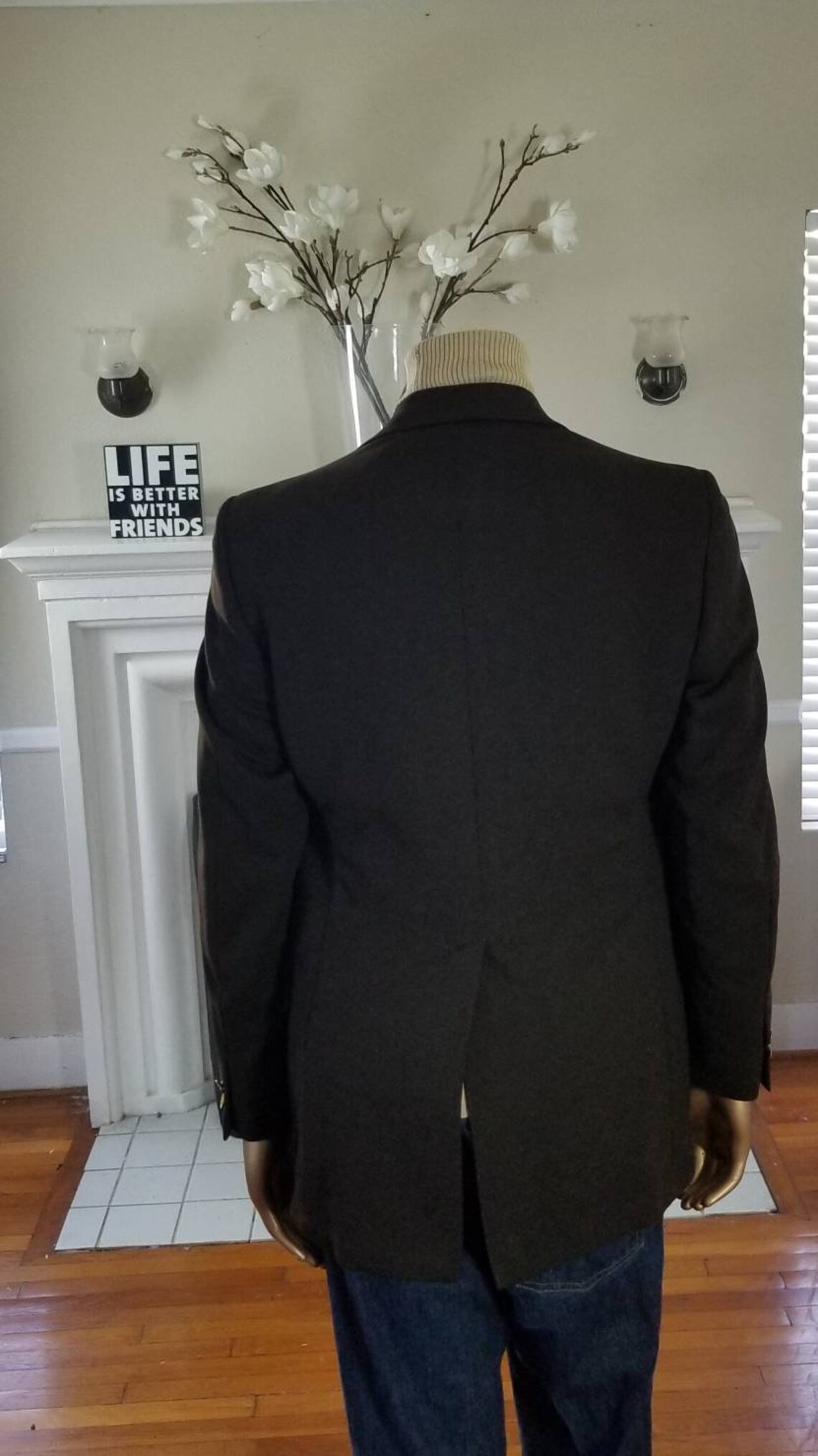 Vintage 100% Polyester Brown Blazer By Curlee Mens Shop/ 42R | Etsy