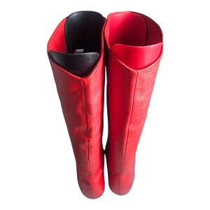 Vintage Red Hot Leather Boots Size 8 M Red Riding Boots - Etsy