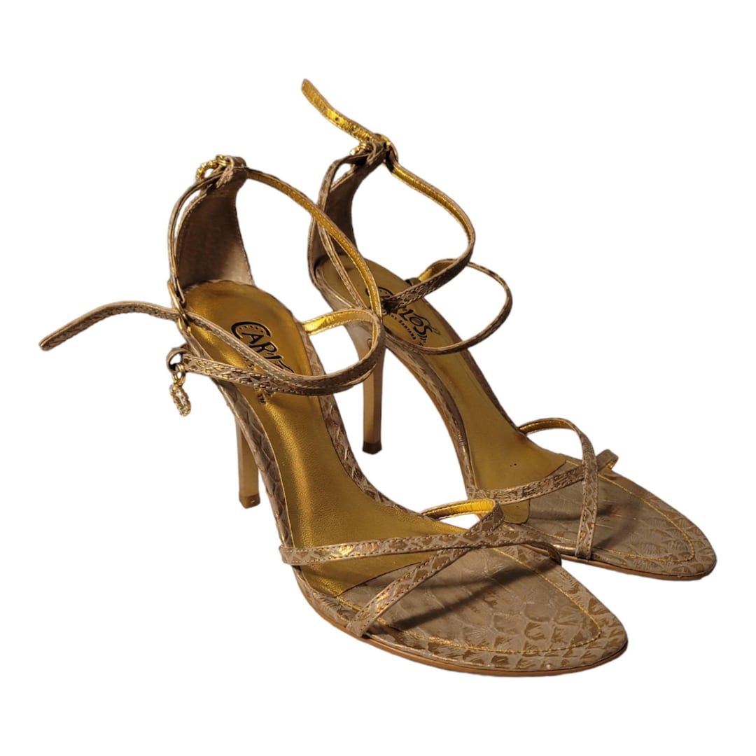 Carlos Santana Trust Dangling Heart Charm Heeled Sandals Size 5.5 M - Etsy