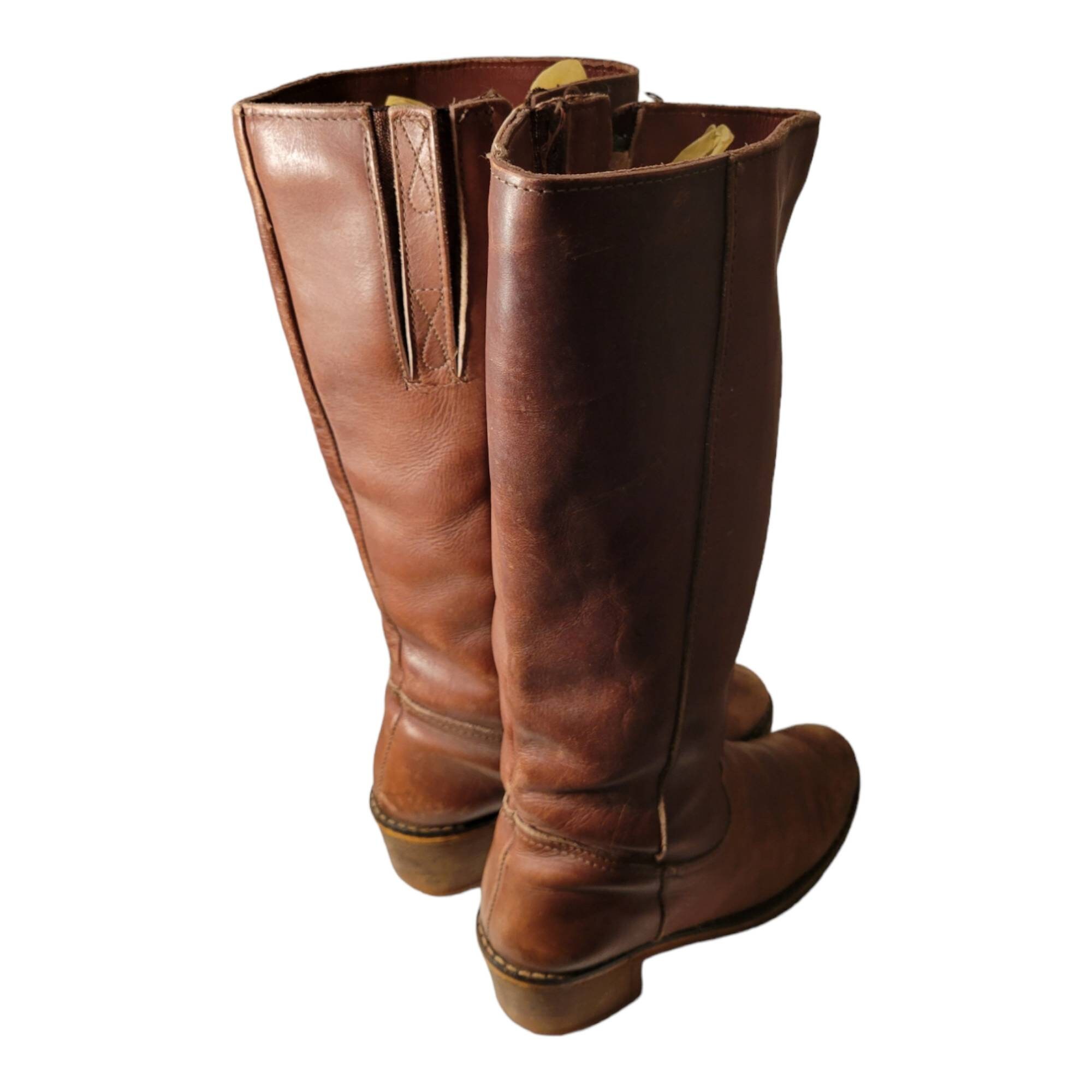 Vintage LL BEAN Calf Boots Blondo Leather Shearling Lined - Etsy