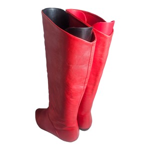 Vintage Red Hot Leather Boots Size 8 M Red Riding Boots - Etsy