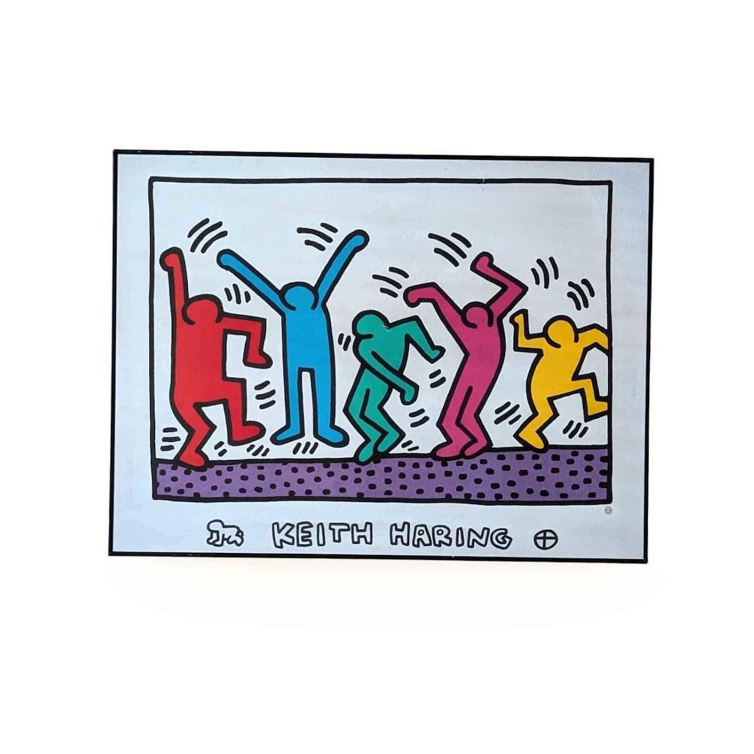 Vintage Keith Haring Framed Lithograph Official Estate Authorized ...