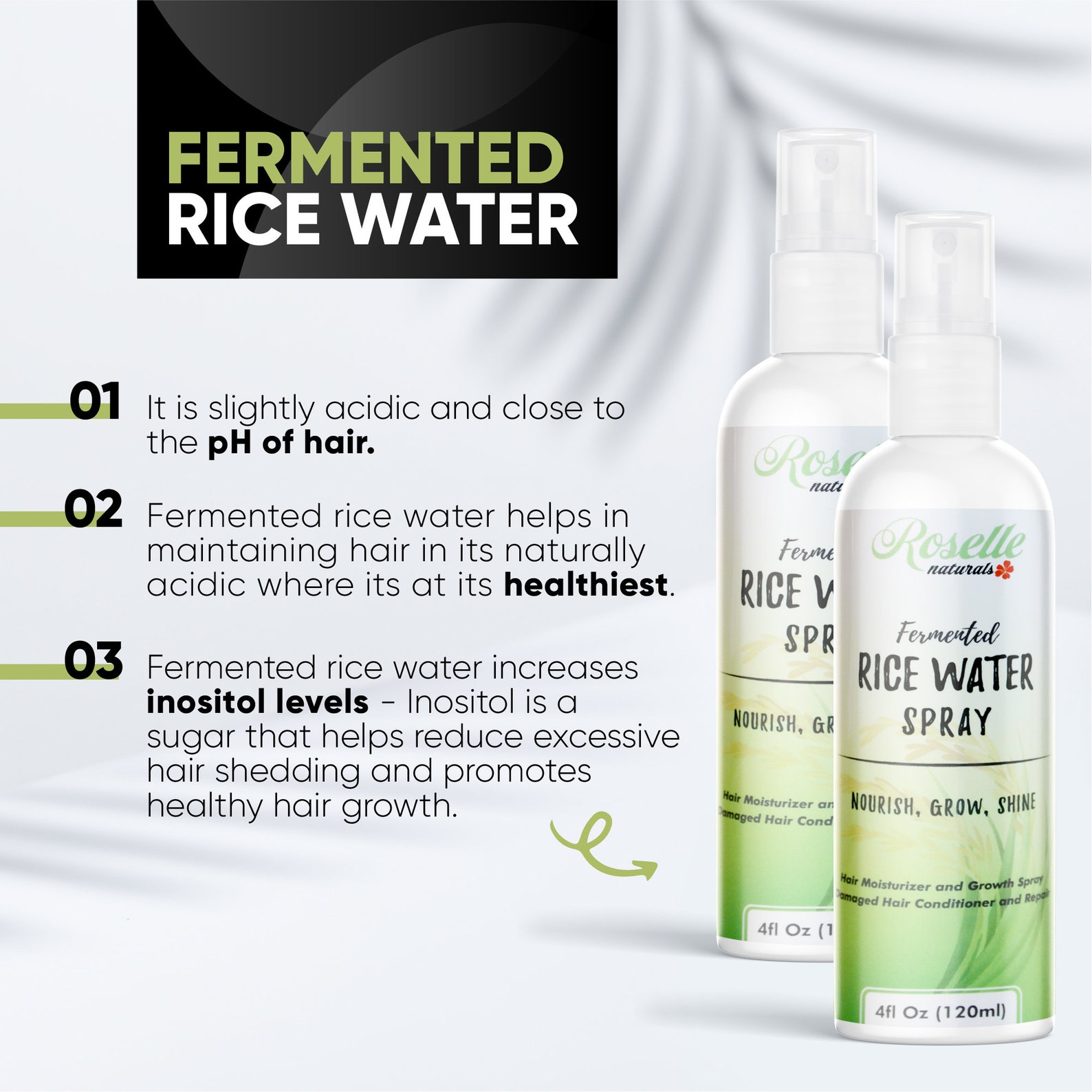 Fermented Rice Water Spray Hair Growth Formula Scalp and Hair ...
