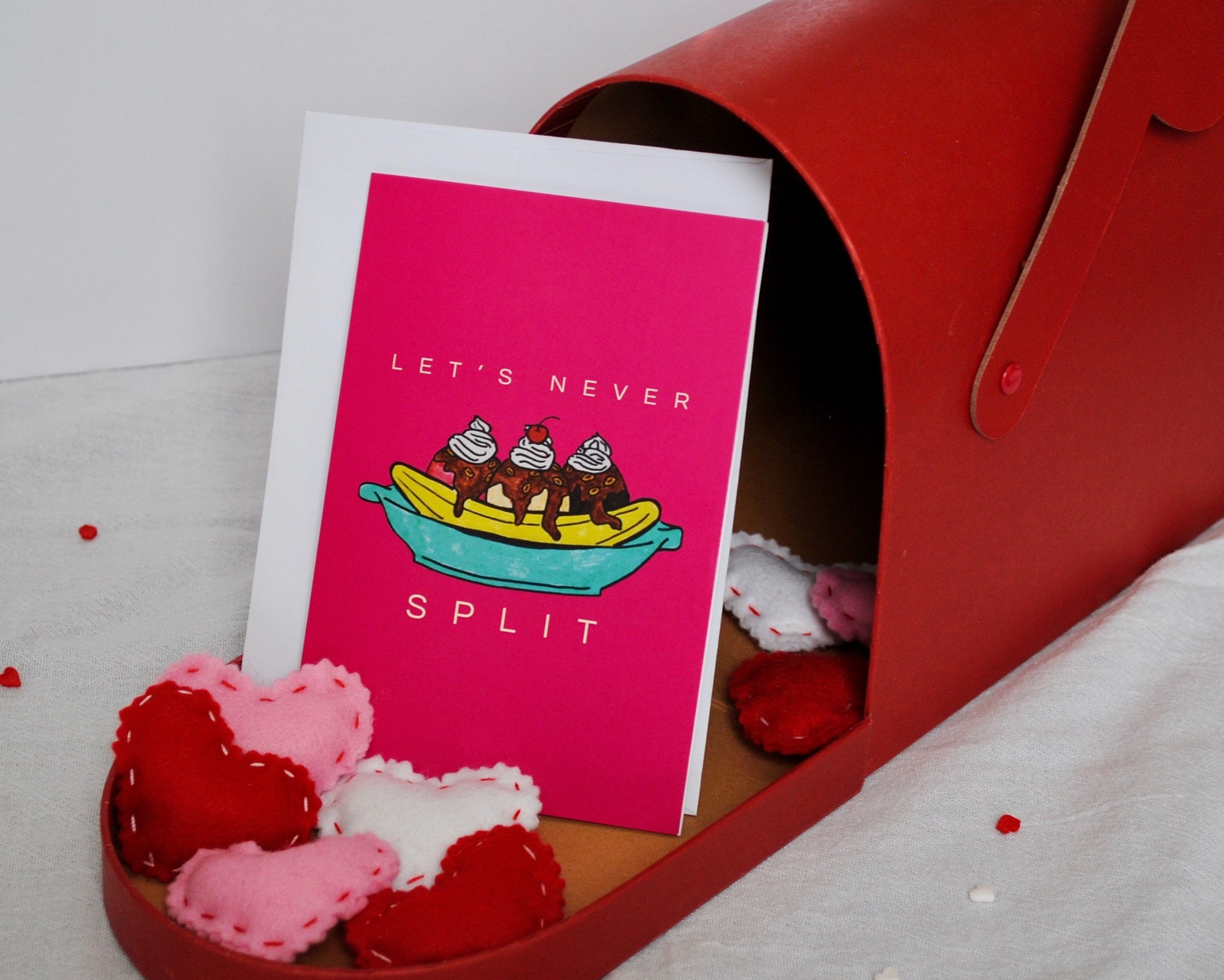 Lets Never Split Card Banana Split Greeting Card Perfect | Etsy