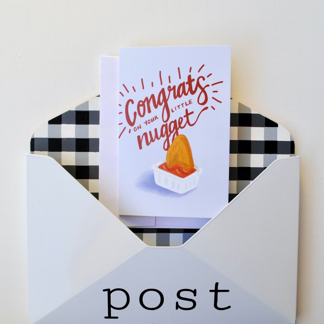 Little Nugget New Baby Card Welcome Baby Card Funny Baby - Etsy