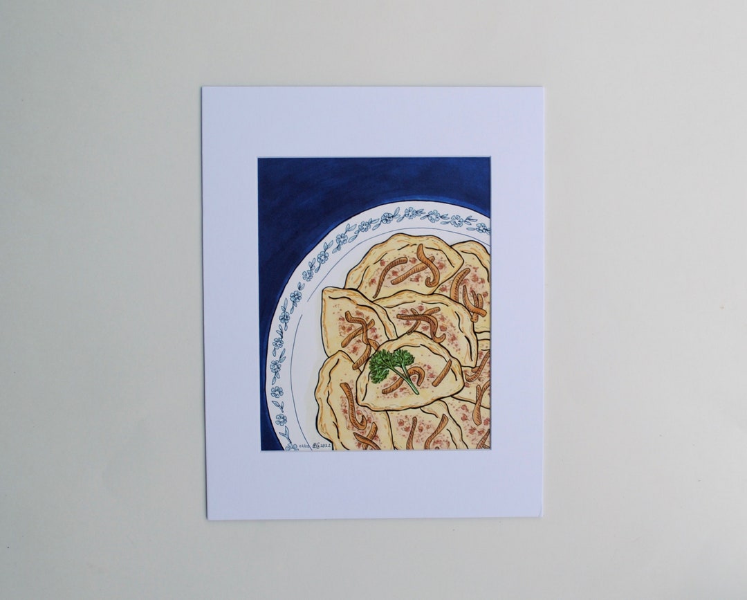 Pierogi Art Original 8x10 Drawing Polish Pierogi Drawing 1/1 - Etsy