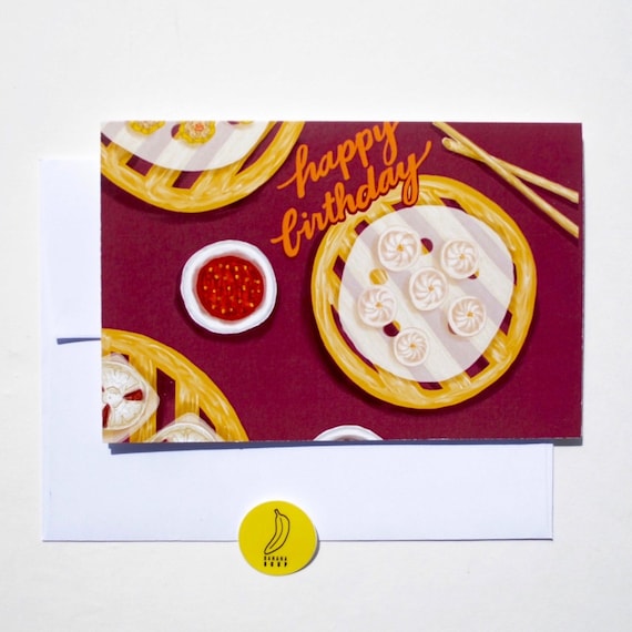 Dim Sum Birthday Card Happy Birthday Card All That and Dim - Etsy