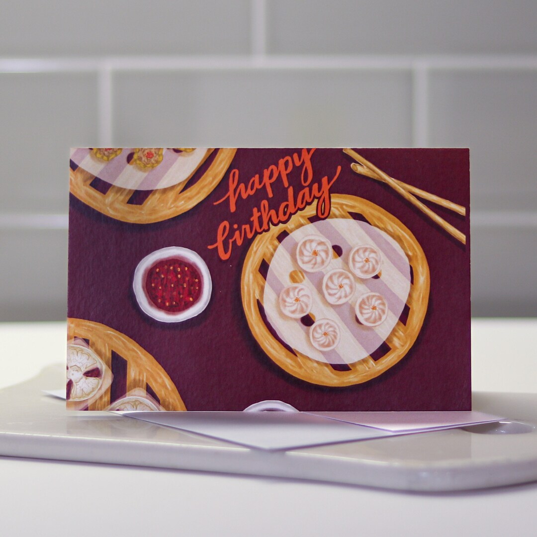 Dim Sum Birthday Card Happy Birthday Card All That and Dim Sum Punny ...