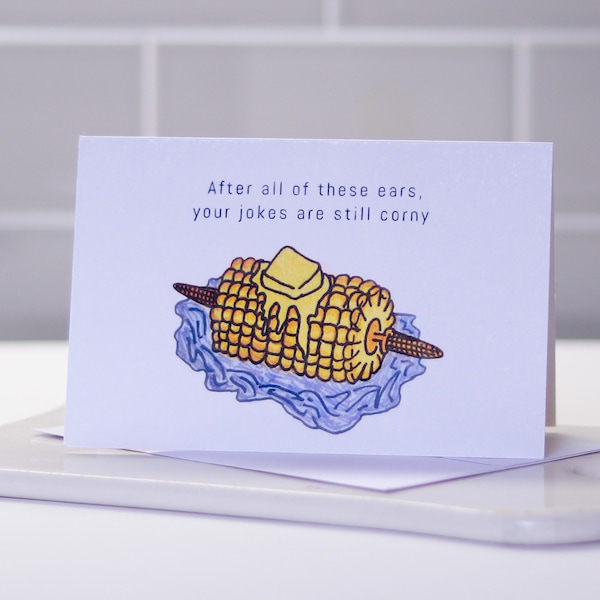 Corn Pun Card - Etsy
