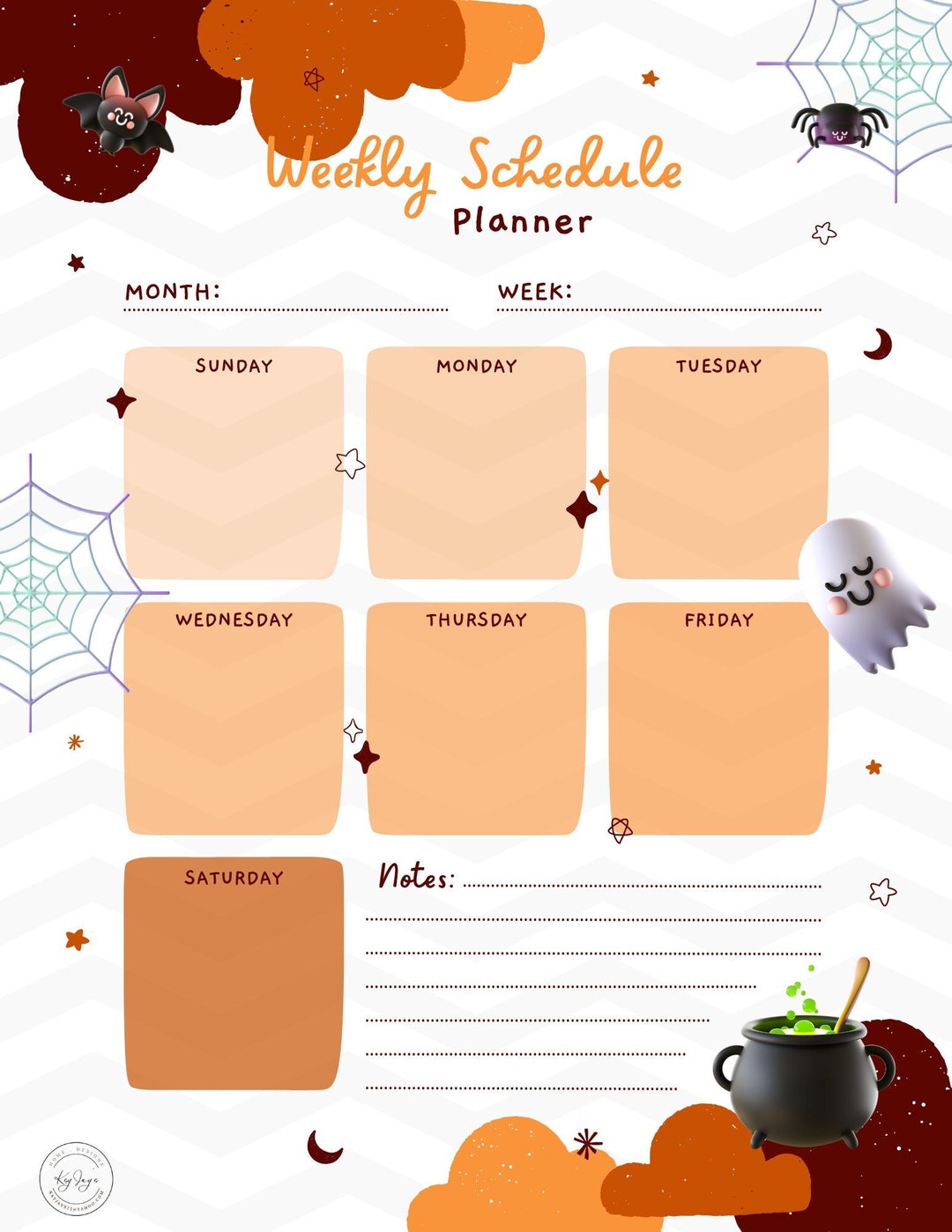Spooky Weekly Planner - Etsy