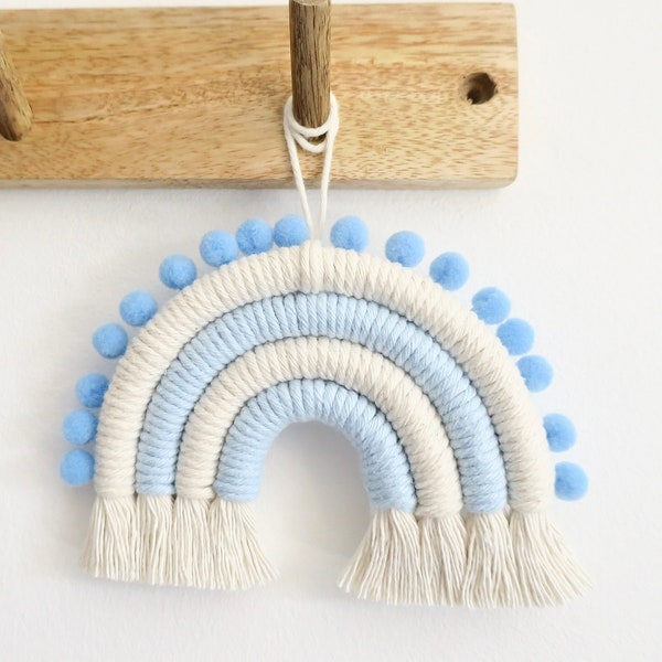 Rainbow Macrame Car Charm - Etsy