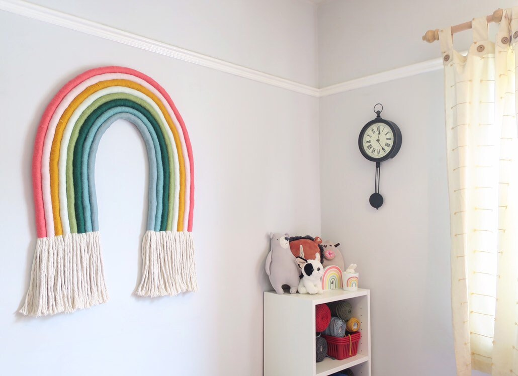Custom Rainbow | Large Size Rainbow Wall Hanging, Mustard Rainbow ...