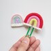Rainbow Paper Clips Bookmarks Colourful Stationary Back to - Etsy UK