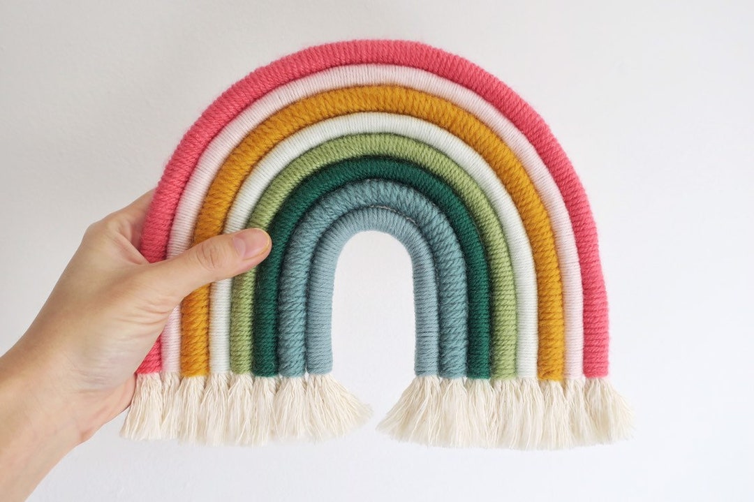 Rainforest | Rainbow Wall Hanging, Mustard Rainbow Colour, Kid Room ...