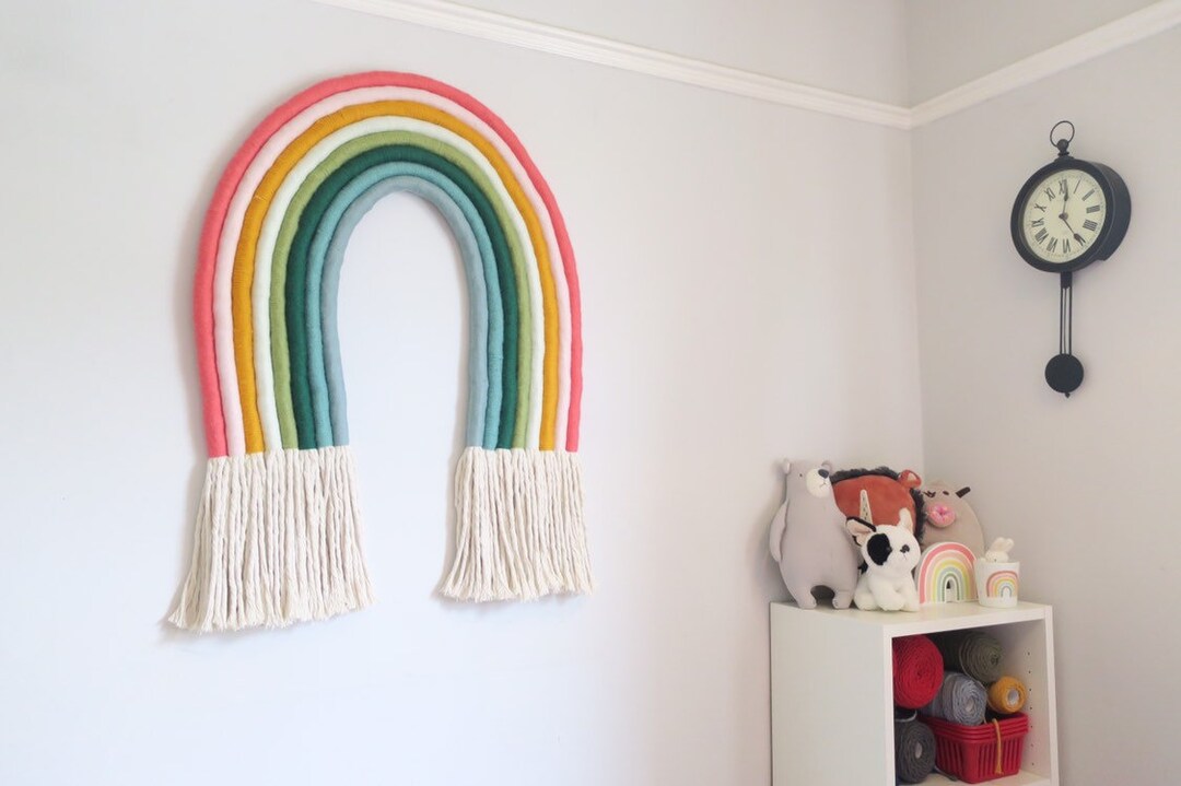 Custom Rainbow | Large Size Rainbow Wall Hanging, Mustard Rainbow ...