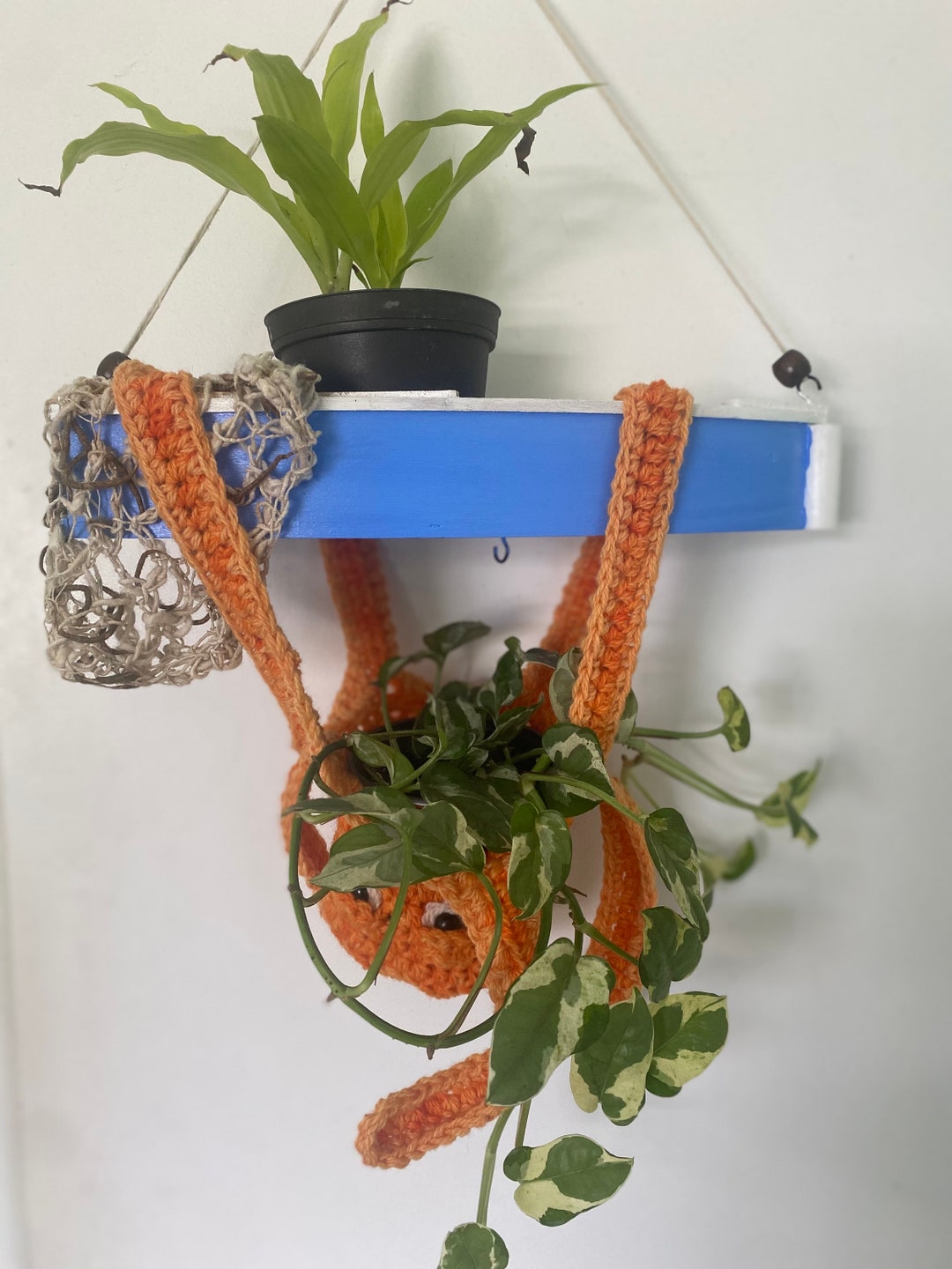 The Kraken Octopus and Fishing Boat Double Plant Hanger - Etsy