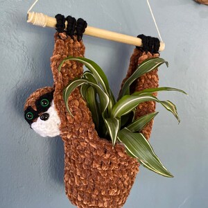 PATTERN ONLY Crochet Hanging Sloth Planter - Etsy