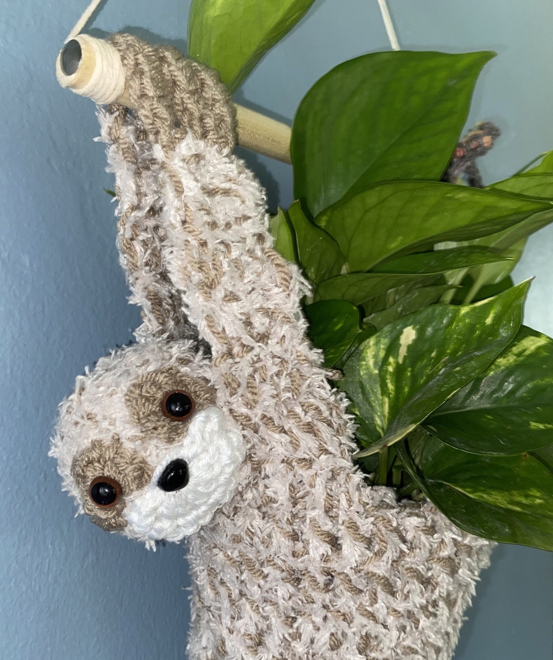 PATTERN ONLY Crochet Hanging Sloth Planter - Etsy