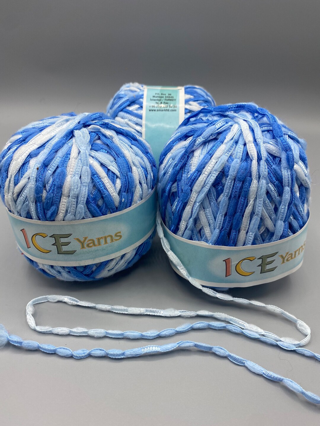 Ice Yarns Ribbon Ladder Blue Variegated - Etsy