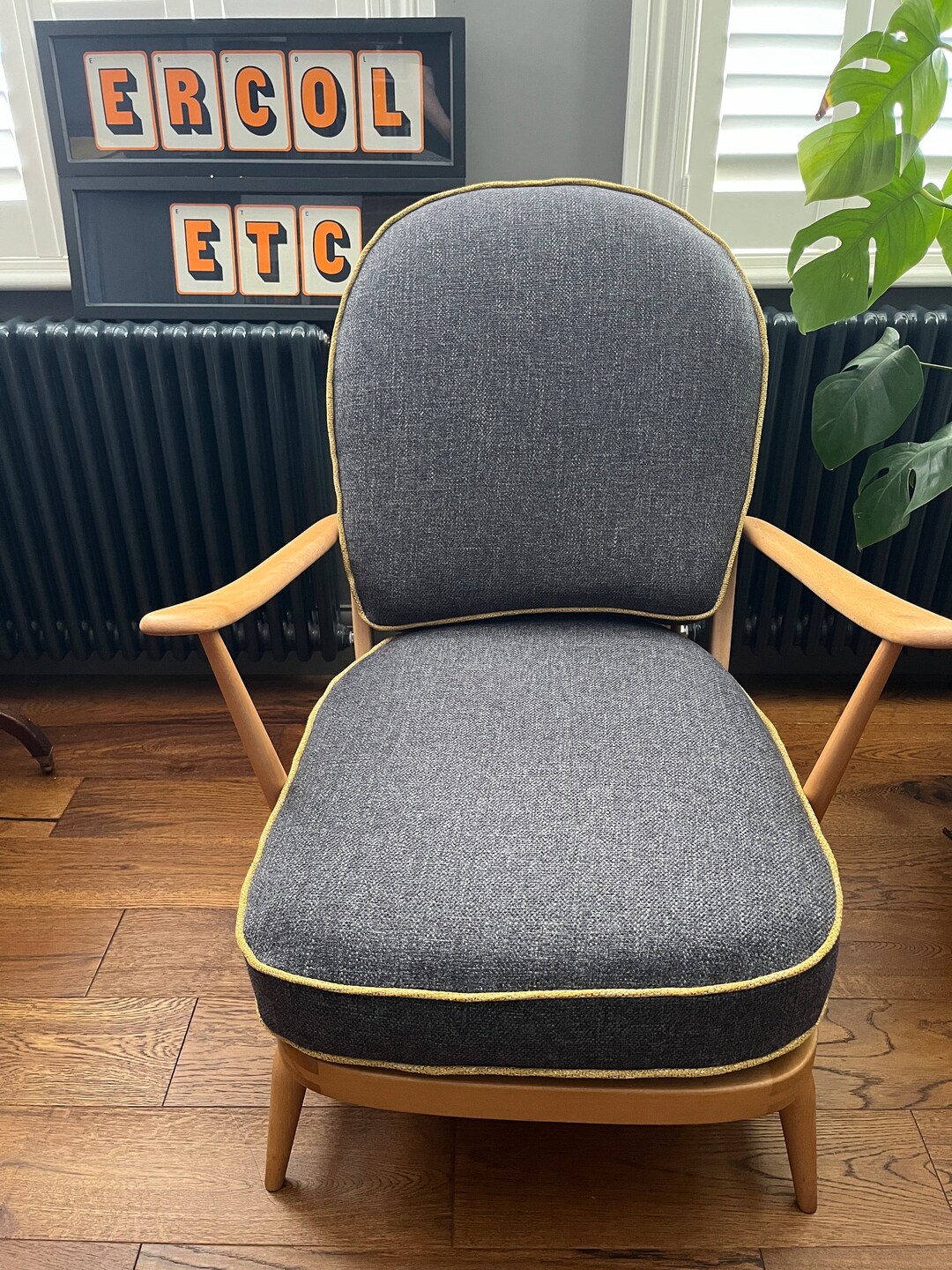 Beautiful Ercol Blue Label Easy Chair Hand Finished, Oiled, New Pirelli ...