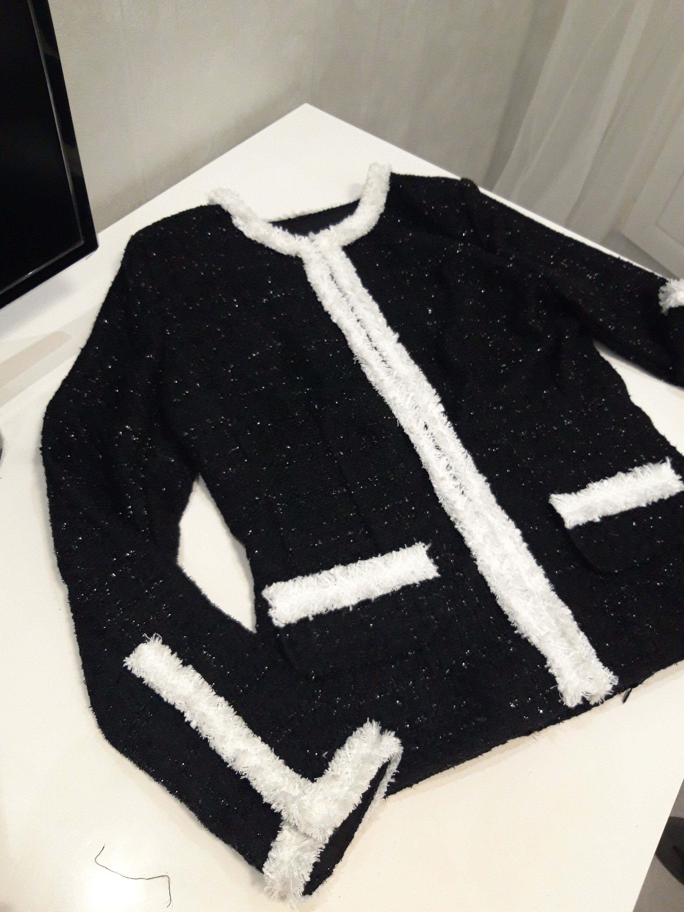 Black Tweed Women Suit Tweed Suit Skirt and Jacket for Every Day ...