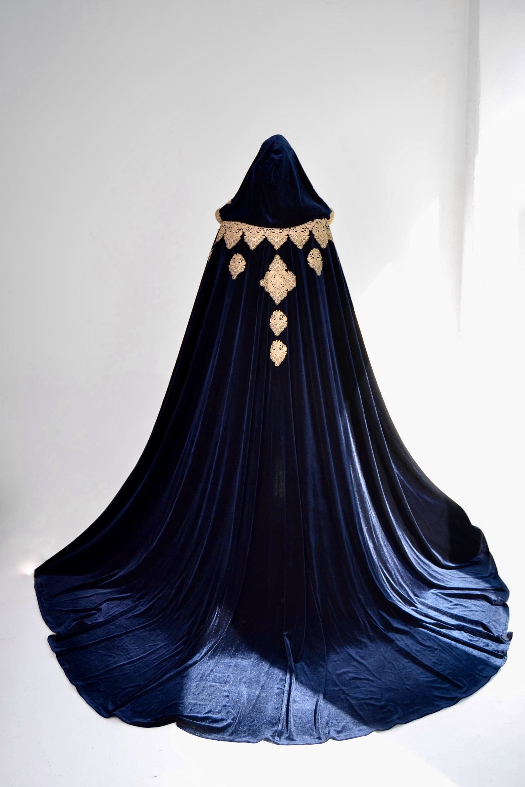 Blue Velvet Cape Gothic Cape Hooded Cape Viking Cape Wedding Cape - Etsy