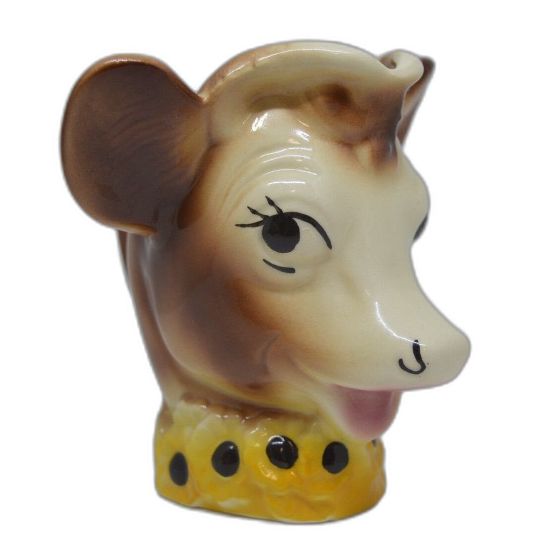 Vintage Elsie Borden Cow Head Creamer Flowers Ceramic - Etsy