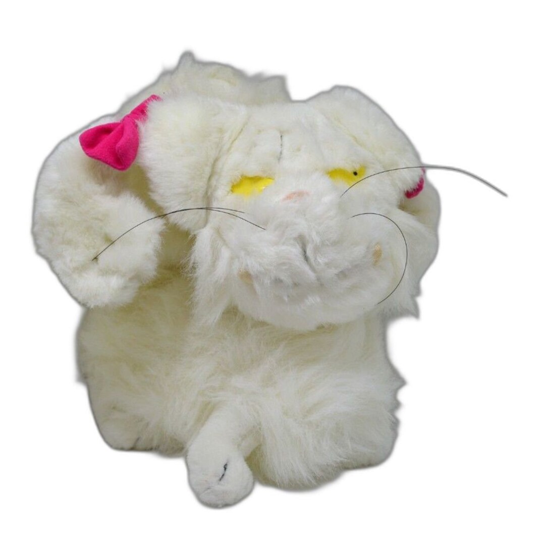 HTF Rugrats Angelica Cat Fluffy Plush 1997 White Rare Nickelodeon ...