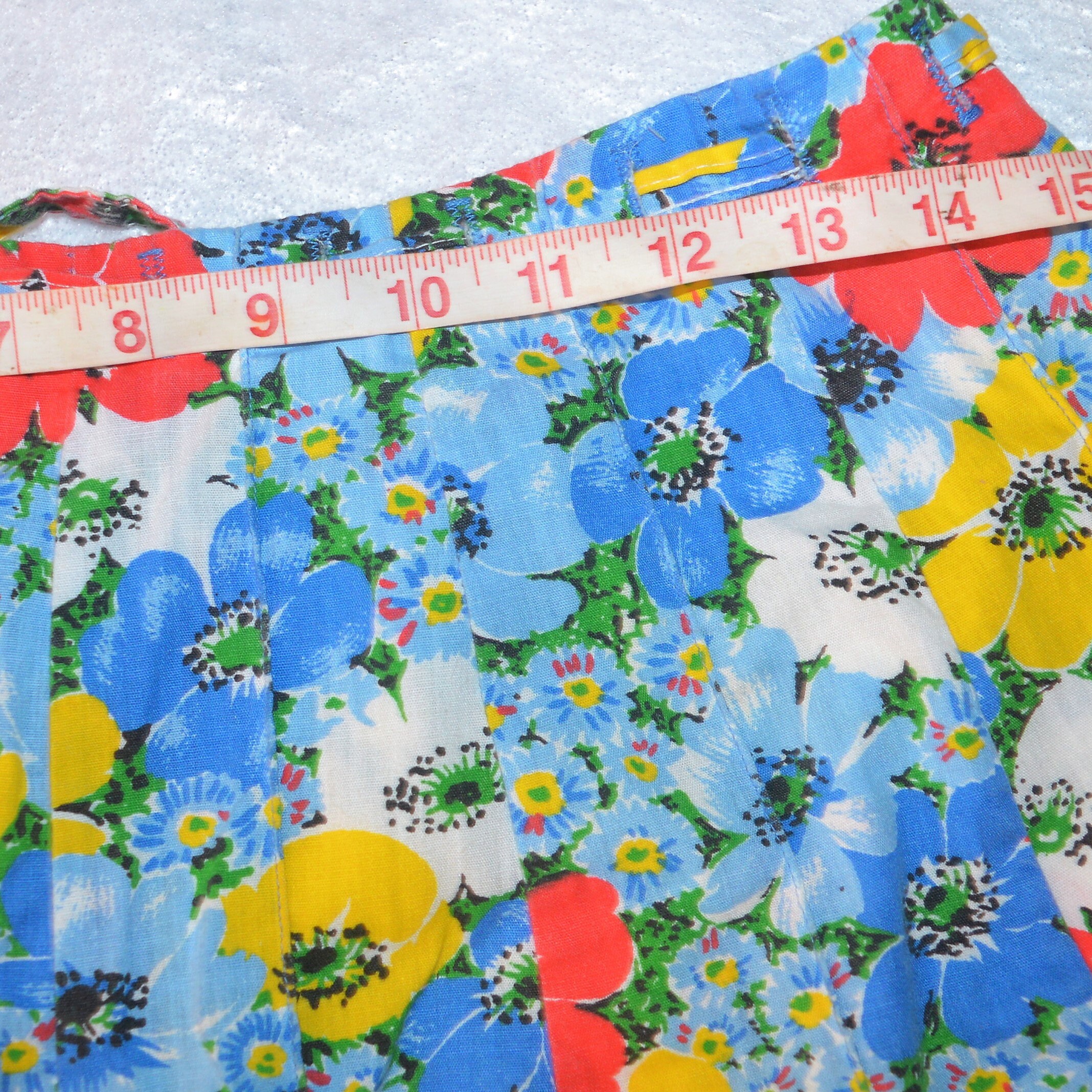 1970s Floral Rainbow Drawstring Button up Pleated Midi Peasant Skirt - Etsy