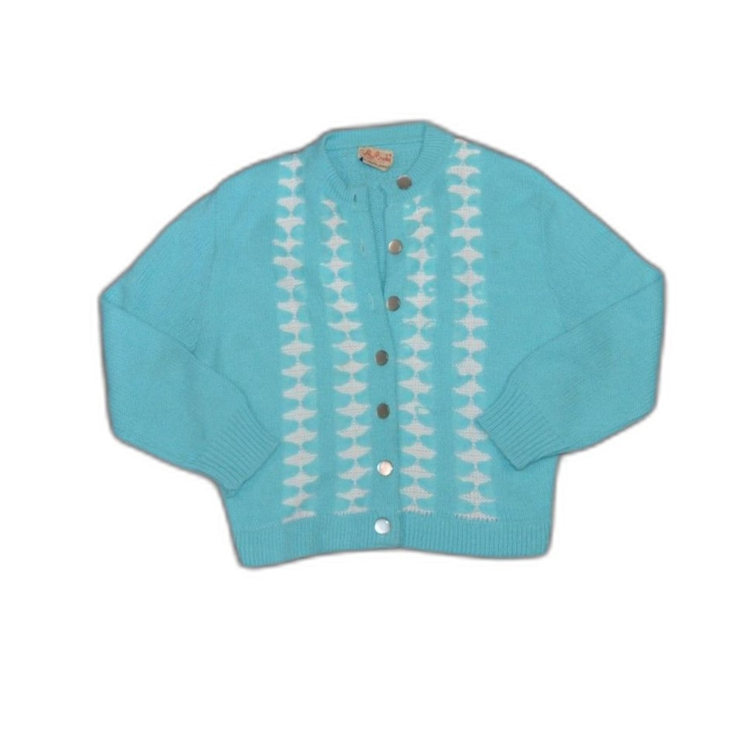 Vintage 1950s 1960s MCM Bobbie Brooks Atomic Starburst Cardigan Sweater ...