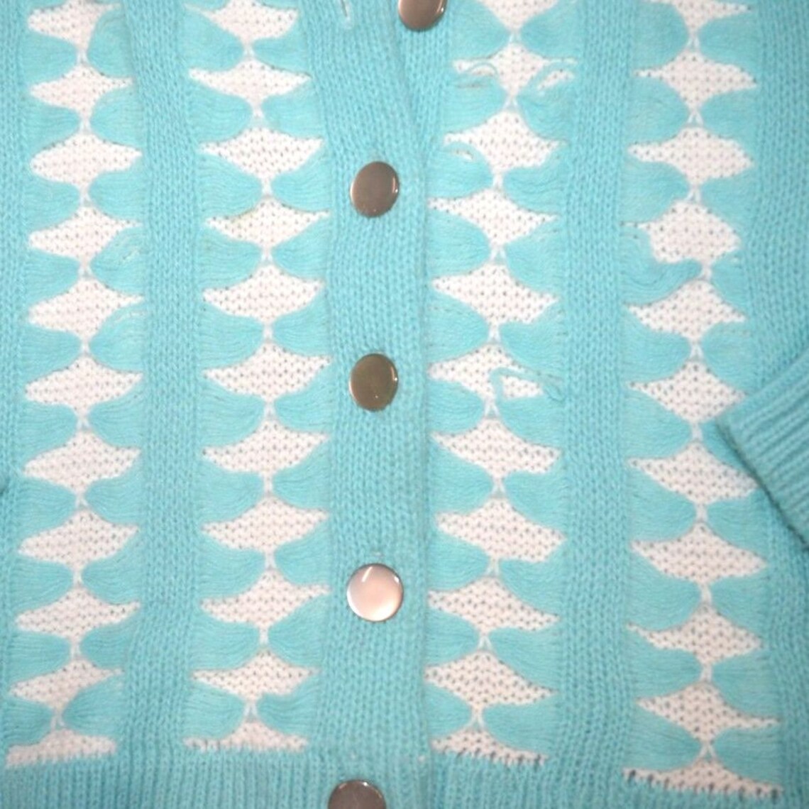 Vintage 1950s 1960s MCM Bobbie Brooks Atomic Starburst Cardigan Sweater ...