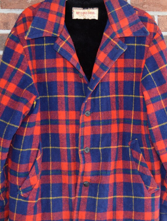 Rare HTF Vintage 1960s McGregor Flannel Plaid Fleece … - Gem