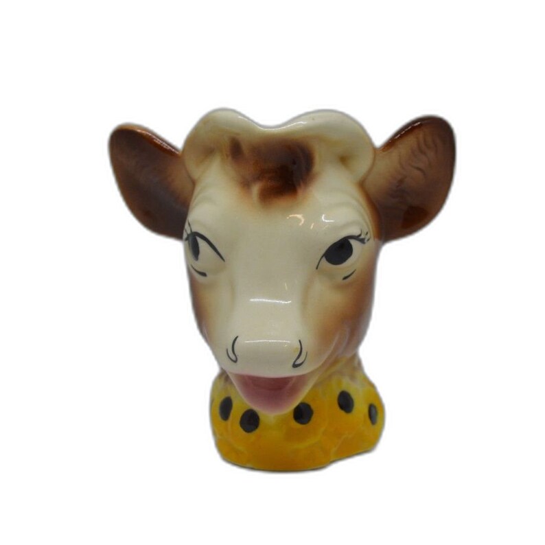 Vintage Elsie Borden Cow Head Creamer Flowers Ceramic - Etsy