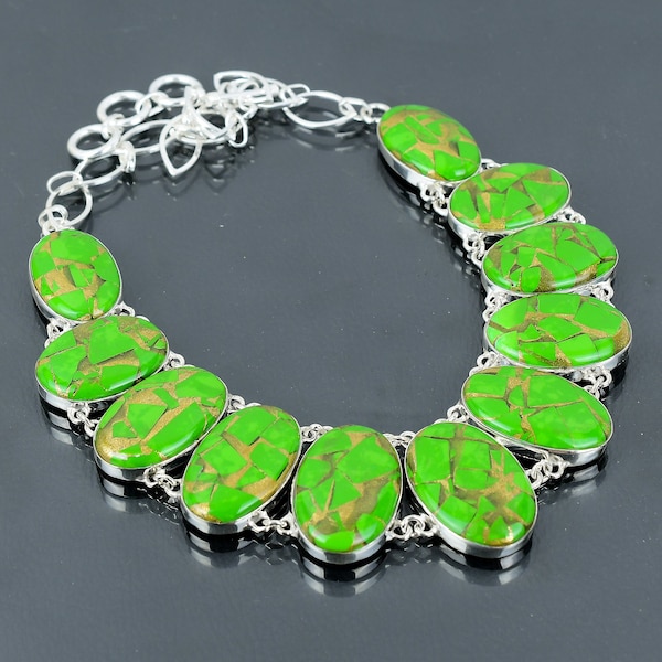 Green Turquoise Necklace - Etsy