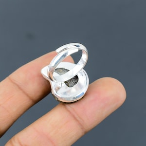 Ammonite Fossil Ring 925 Sterling Silver Ring Adjustable Ring Handmade ...